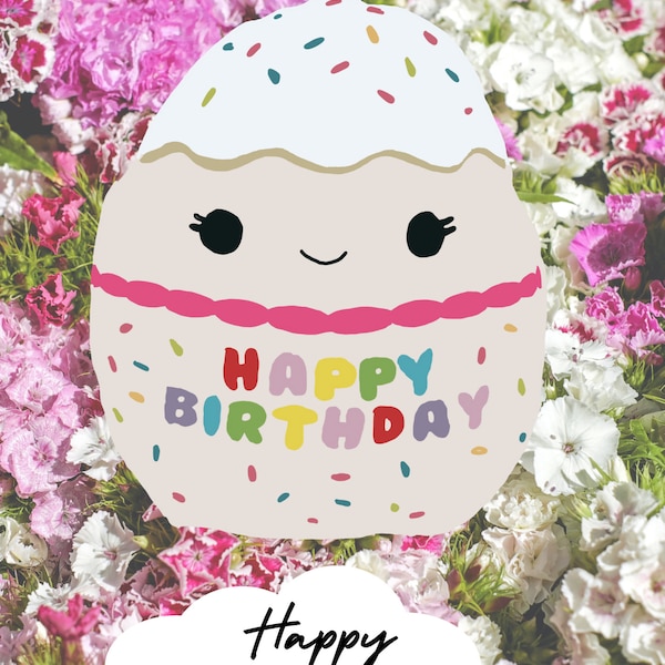 Squishmallow Birthday Card Printable - Etsy