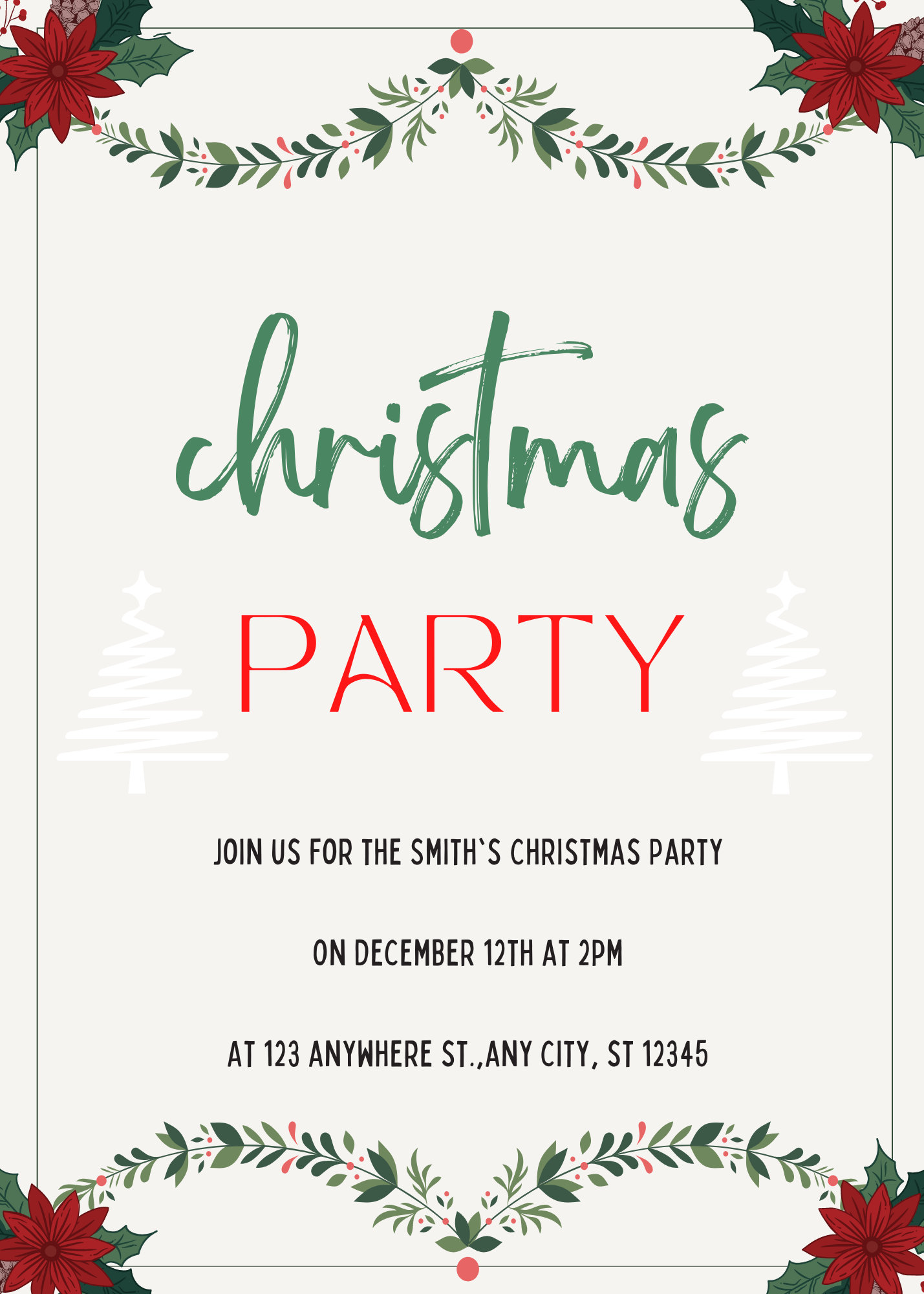Printable Custom Digital Download Christmas Party Invitation - Etsy