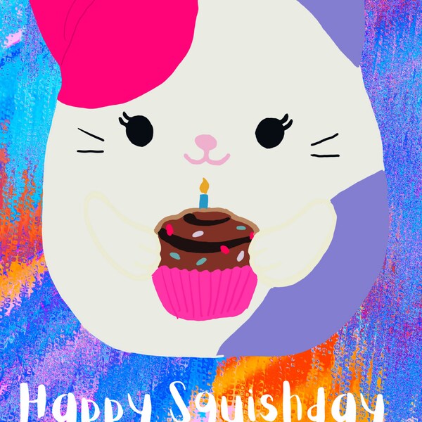 Squishmallow Birthday Card Printable - Etsy