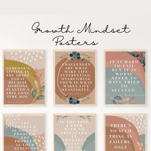 Growth Mindset Classroom Decor Office Decor Inspirational Posters for ...