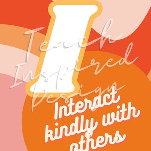 Editable Groovy Retro Aesthetic Classroom Poster Set of 12 INSTANT ...