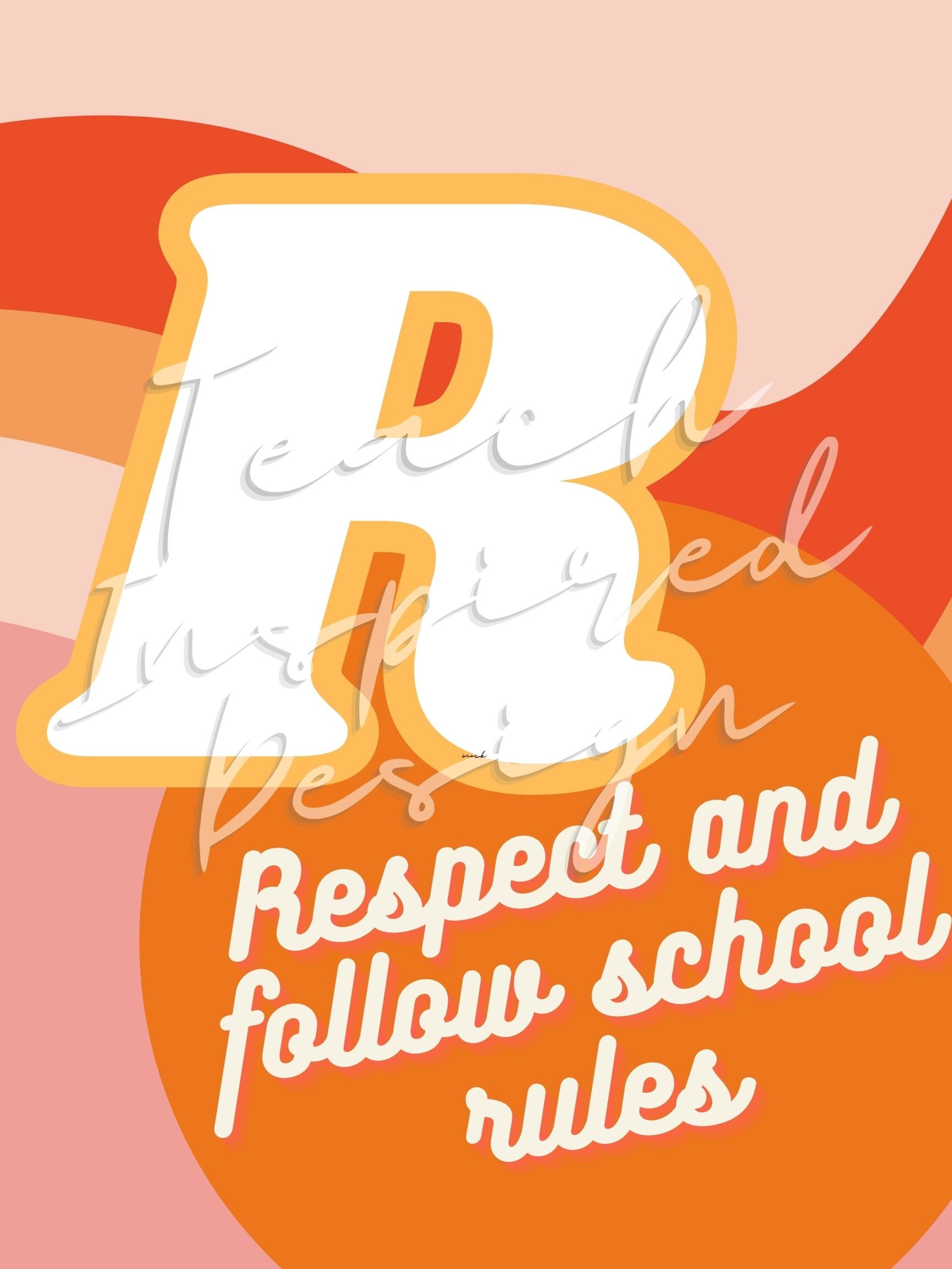 Editable Groovy Retro Aesthetic Classroom Poster Set of 12 INSTANT ...