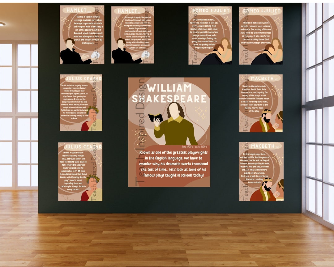 English Classroom Posters Shakespeare High School Middle School Library ...