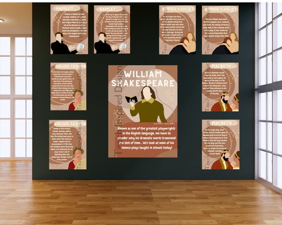 English Classroom Posters Shakespeare High School Middle - Etsy