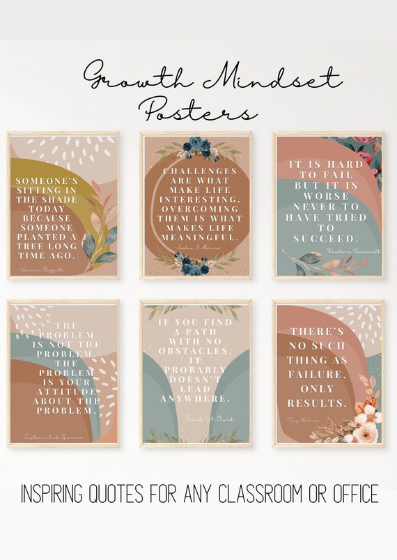 Growth Mindset Classroom Decor Office Decor Inspirational - Etsy