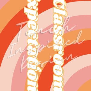 Editable Groovy Retro Aesthetic Classroom Poster Set of 12 INSTANT ...