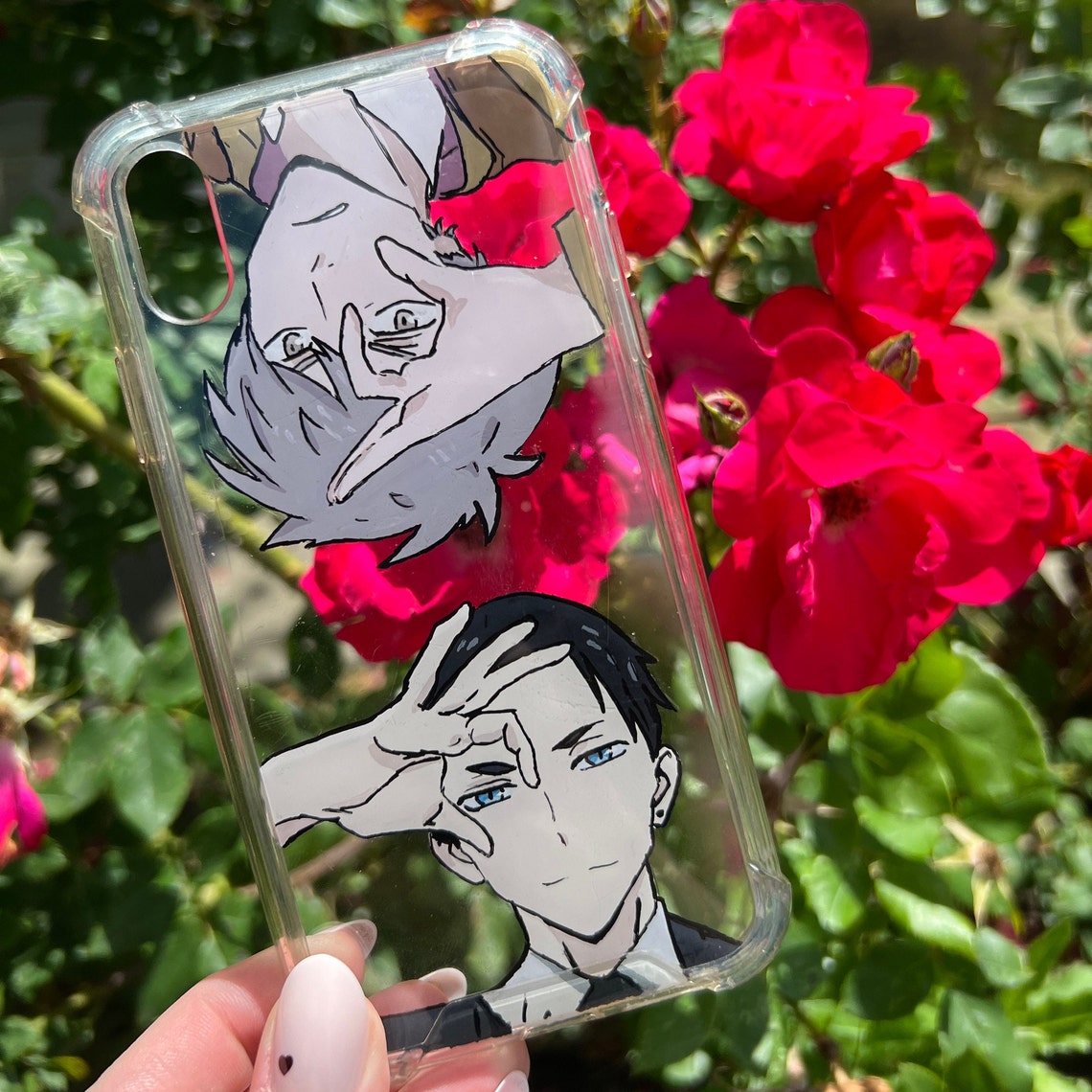 Custom Anime/cartoon Playing Card Style Double Character Phone - Etsy