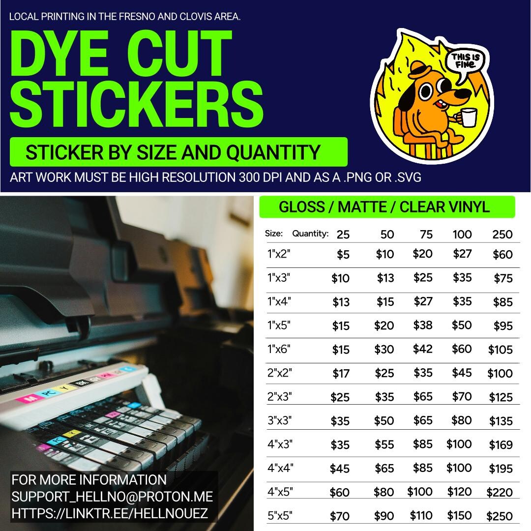 Dye Cut Stickers, Custom Stickers - Etsy