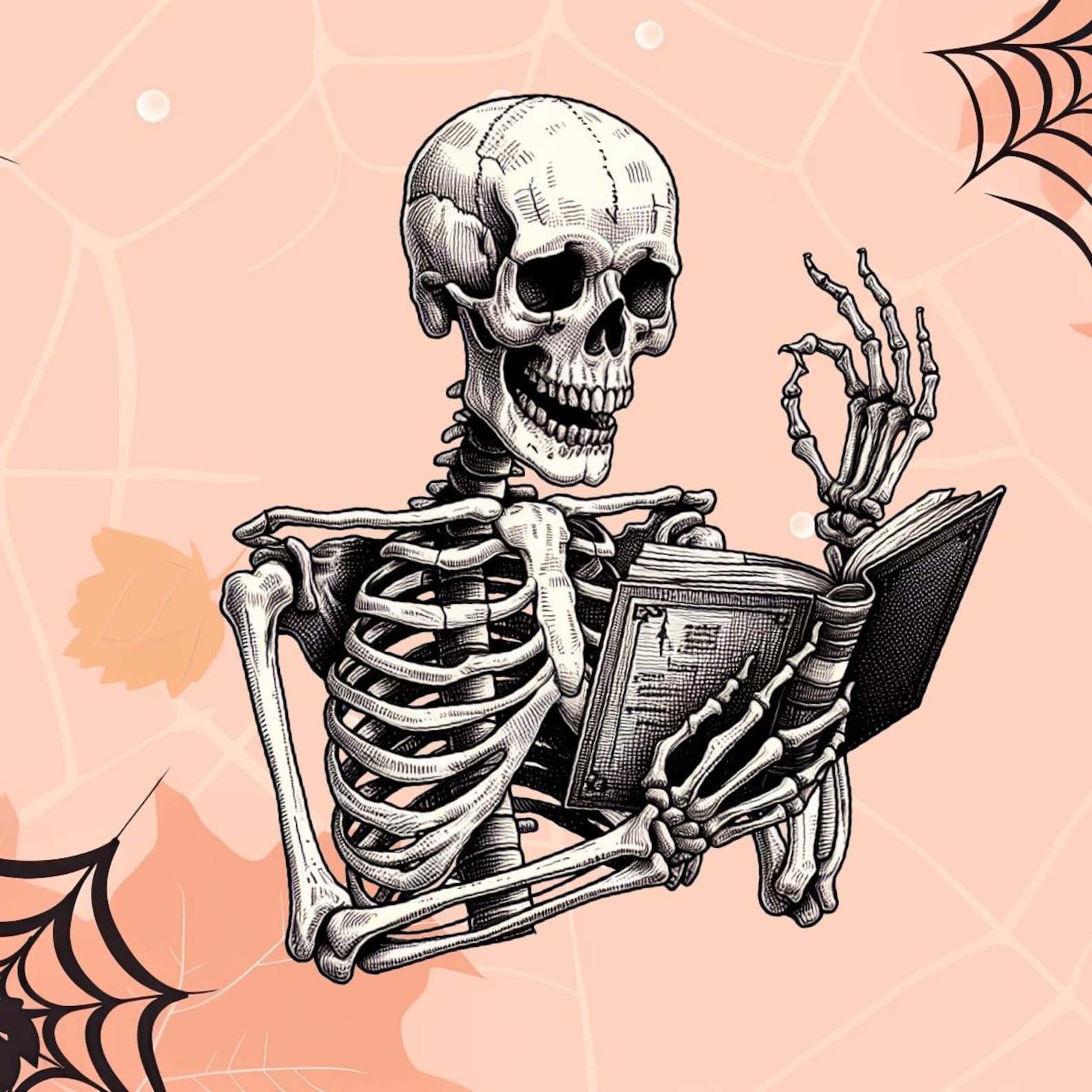 Skeleton Png Books Png Reading Png Skull Png Read Png Halloween Png ...