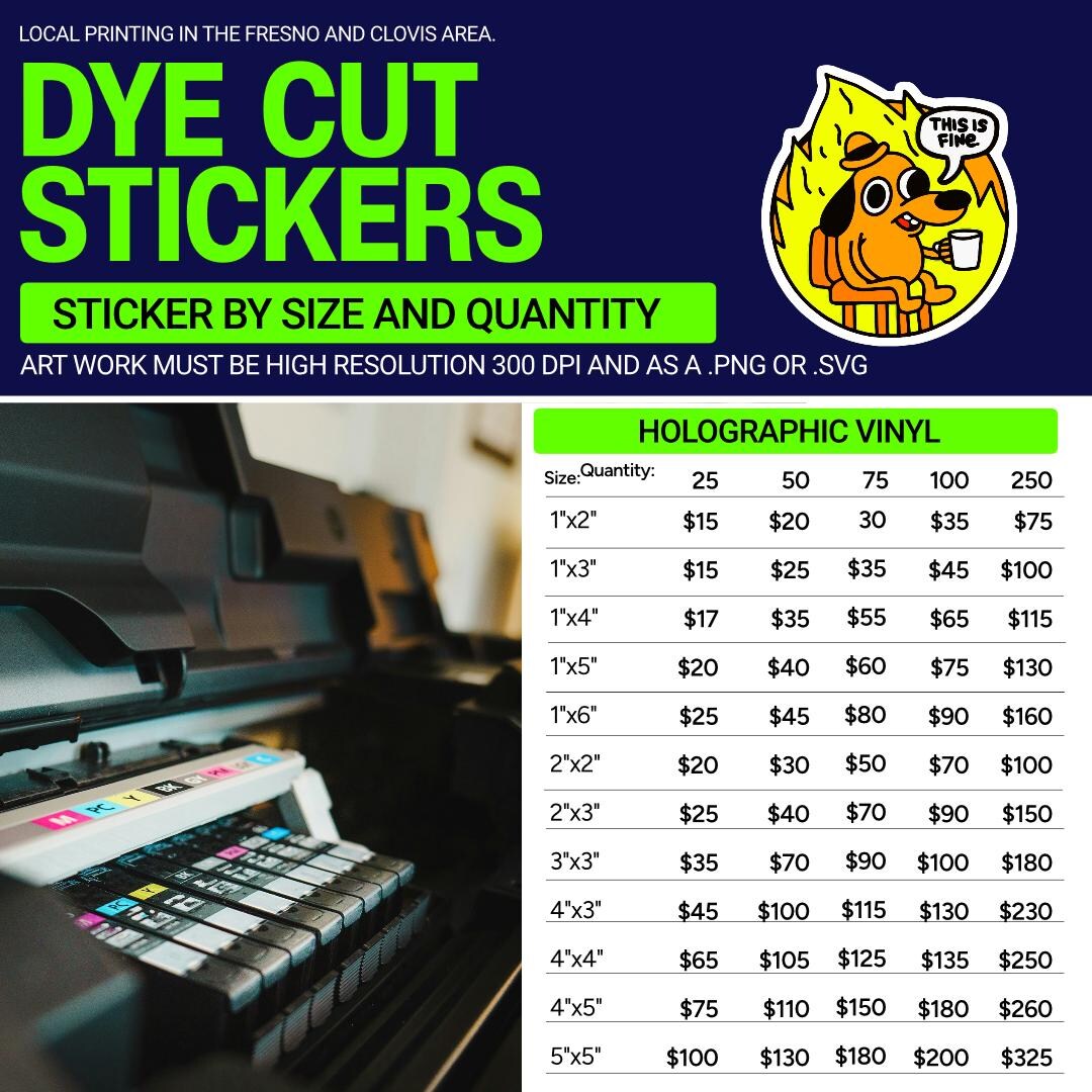 Holographic Dye Cut Stickers, Custom Stickers - Etsy