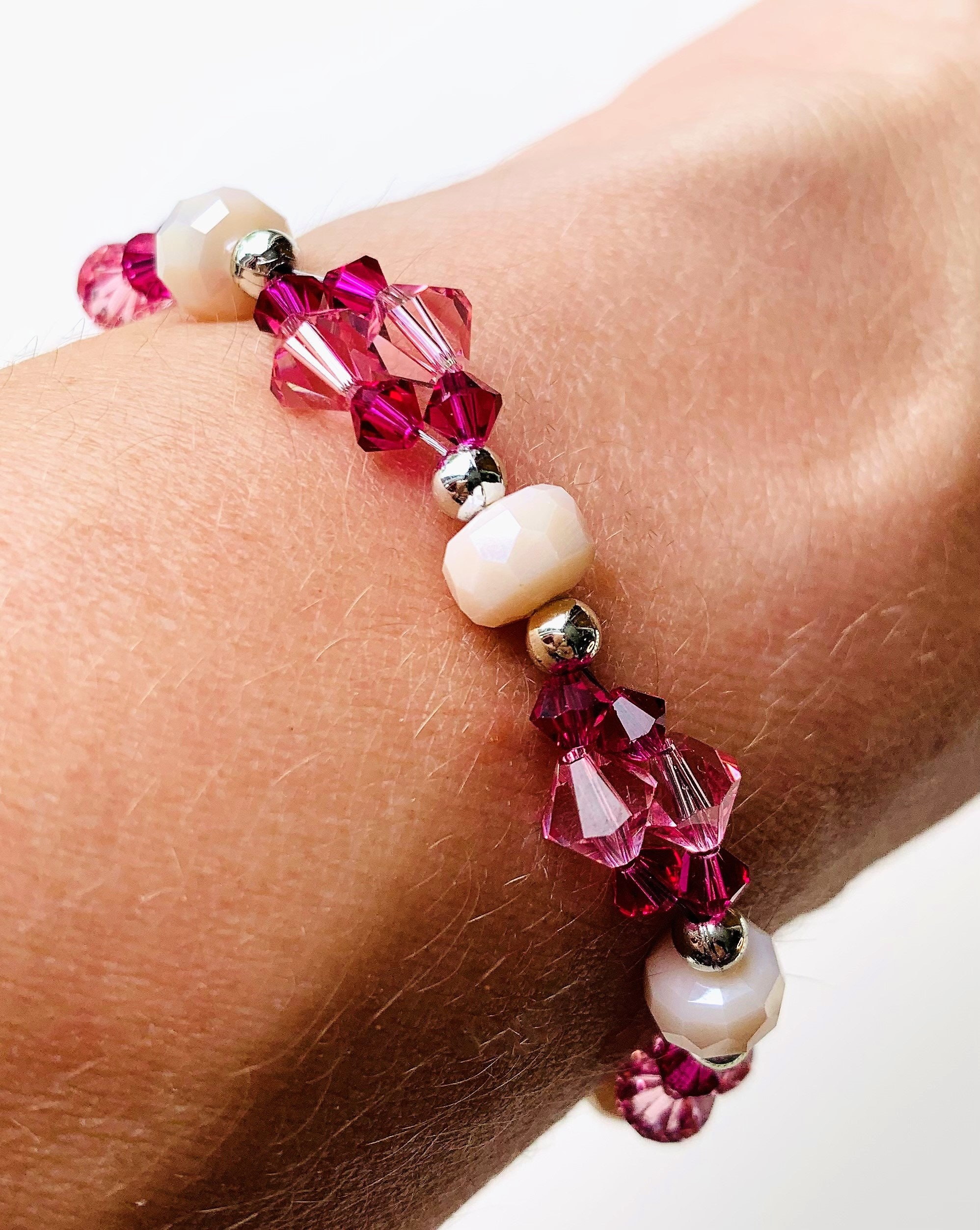 Dark Fushia and Light Rose Swarovski Crystal Elements - Etsy