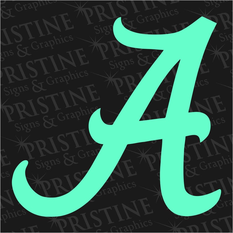 Alabama A Vinyl Decal - Etsy