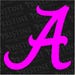 Alabama A Vinyl Decal - Etsy