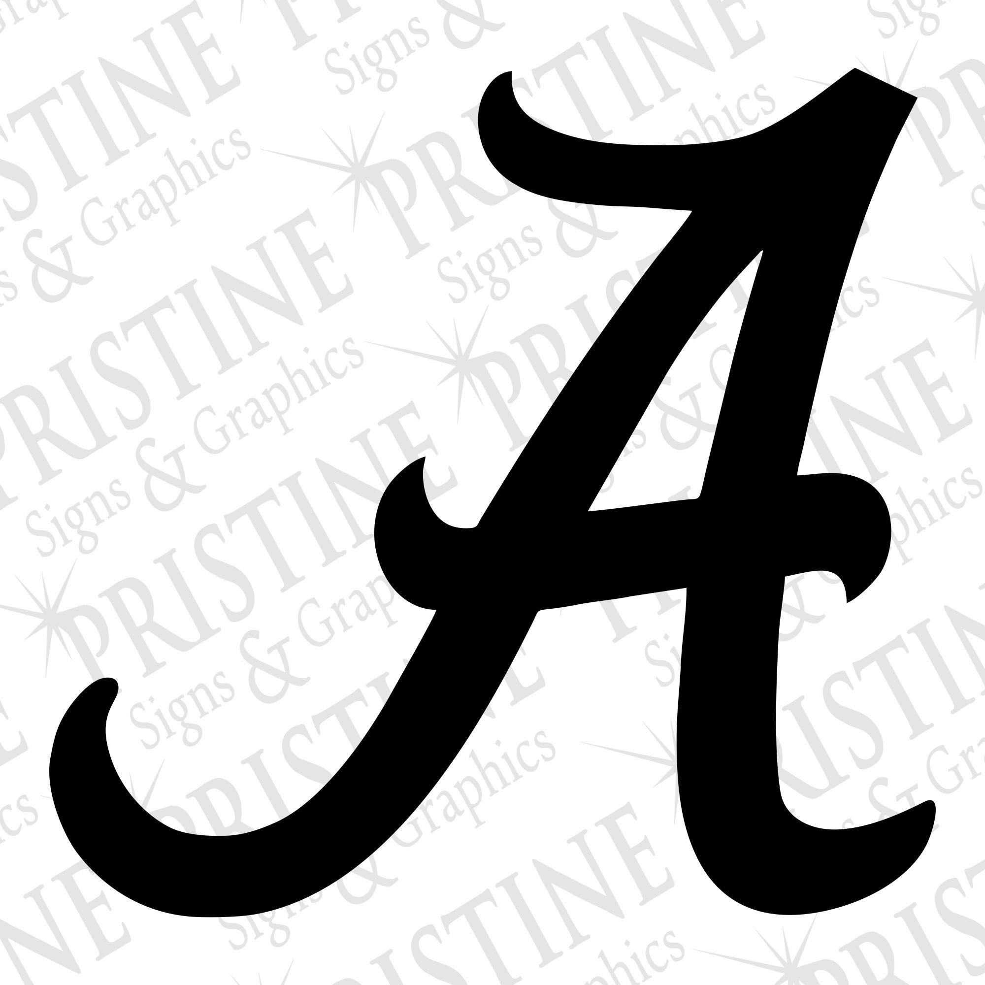 Alabama A Vinyl Decal - Etsy