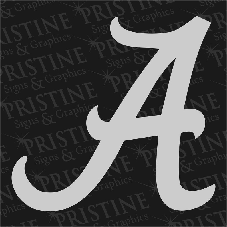 Alabama A Vinyl Decal - Etsy
