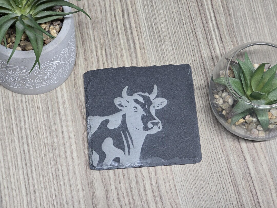 Dairy Cow - Wildlife / Animal - Slate Coaster - Laser Engraved Gift ...
