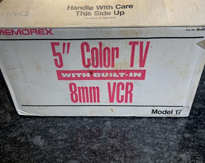 5” Color TV With Built in 8mm VCR Memorex Model 17 - Etsy