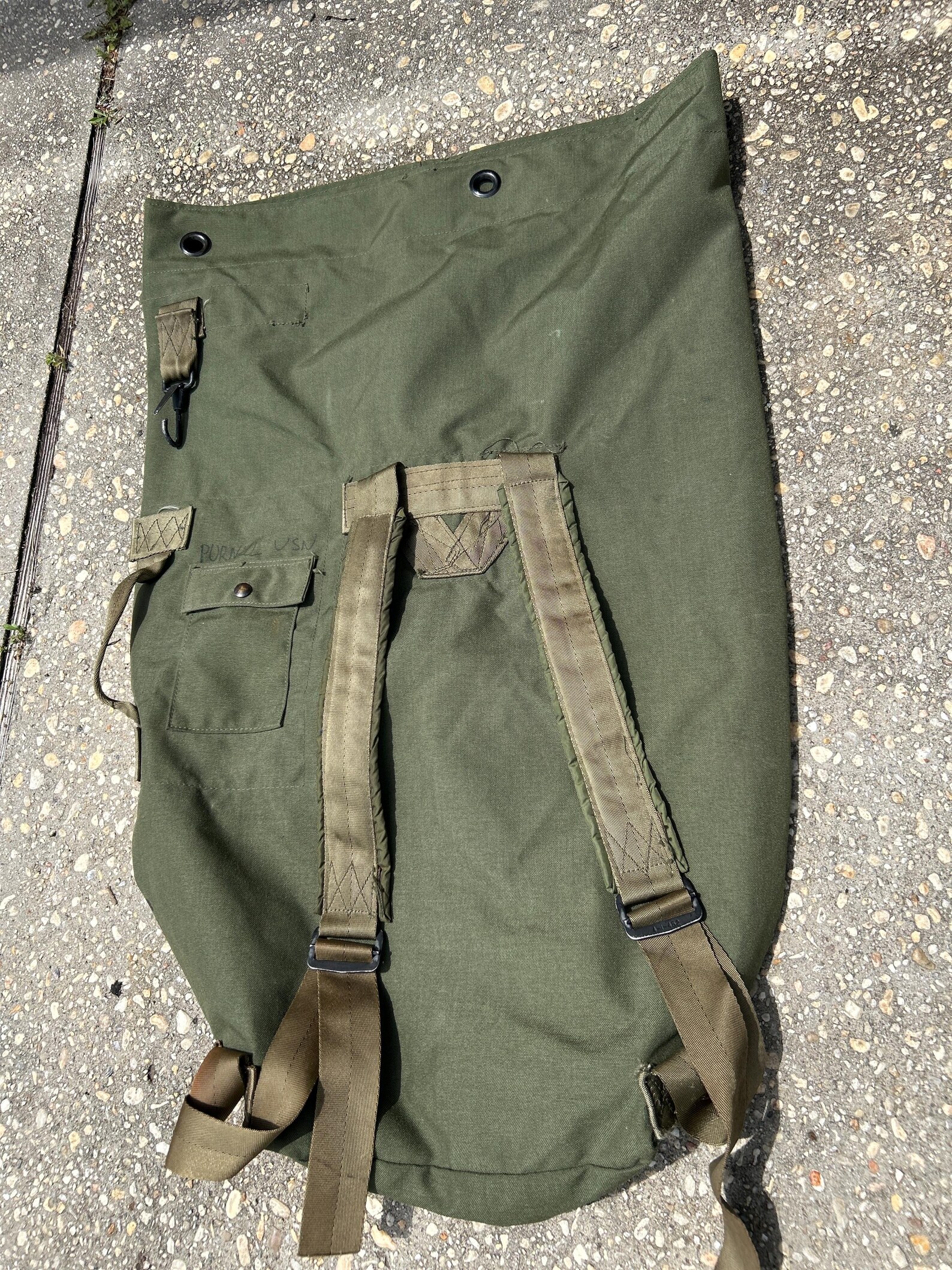 US Army Military Issued Duffle Bag Top Loading Backpack Green - Etsy