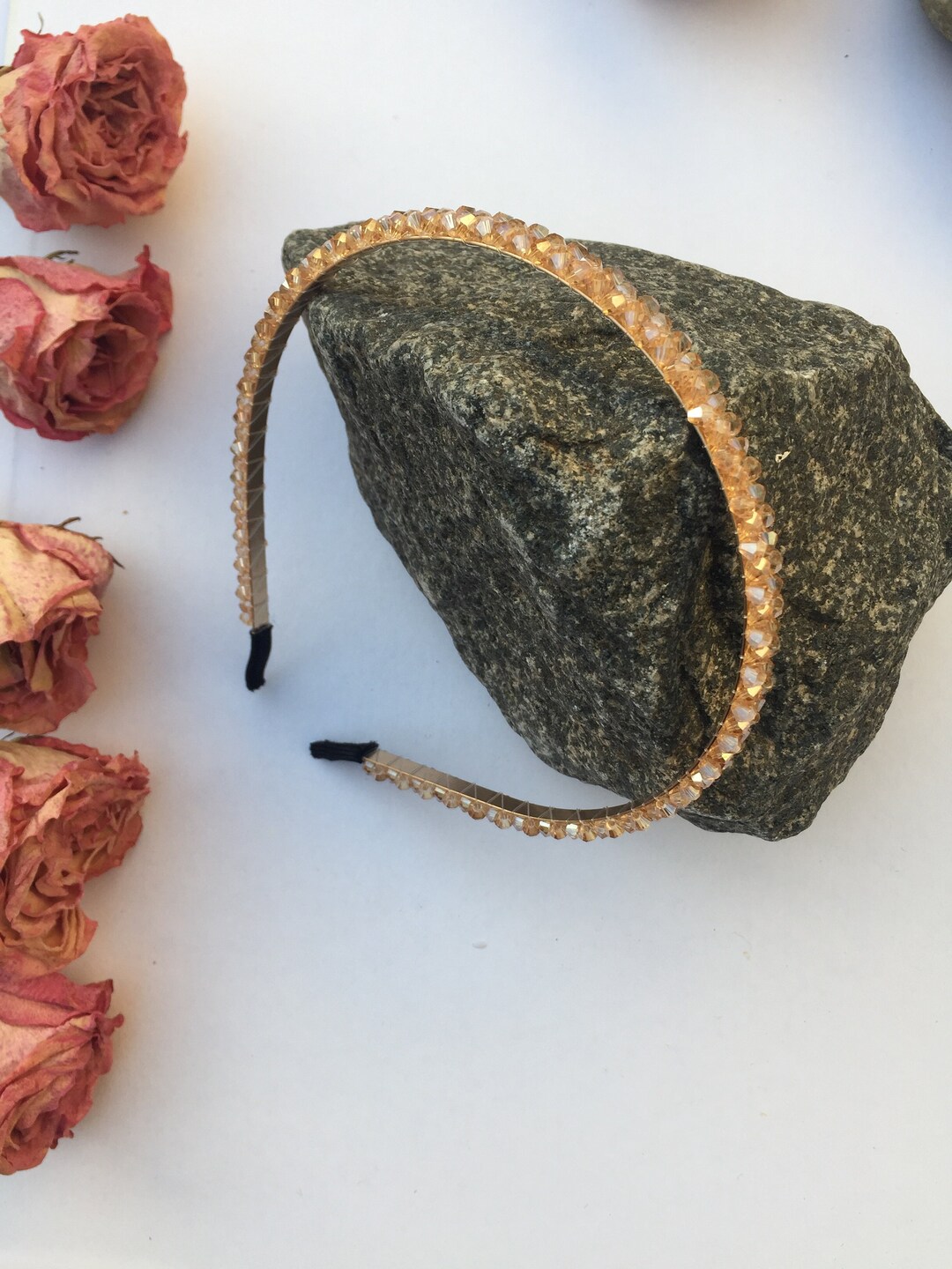 Thin Beaded Headband, Beautiful Beaded Headband for Women Girls ...