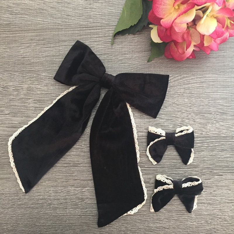 Small Black Bow - Etsy