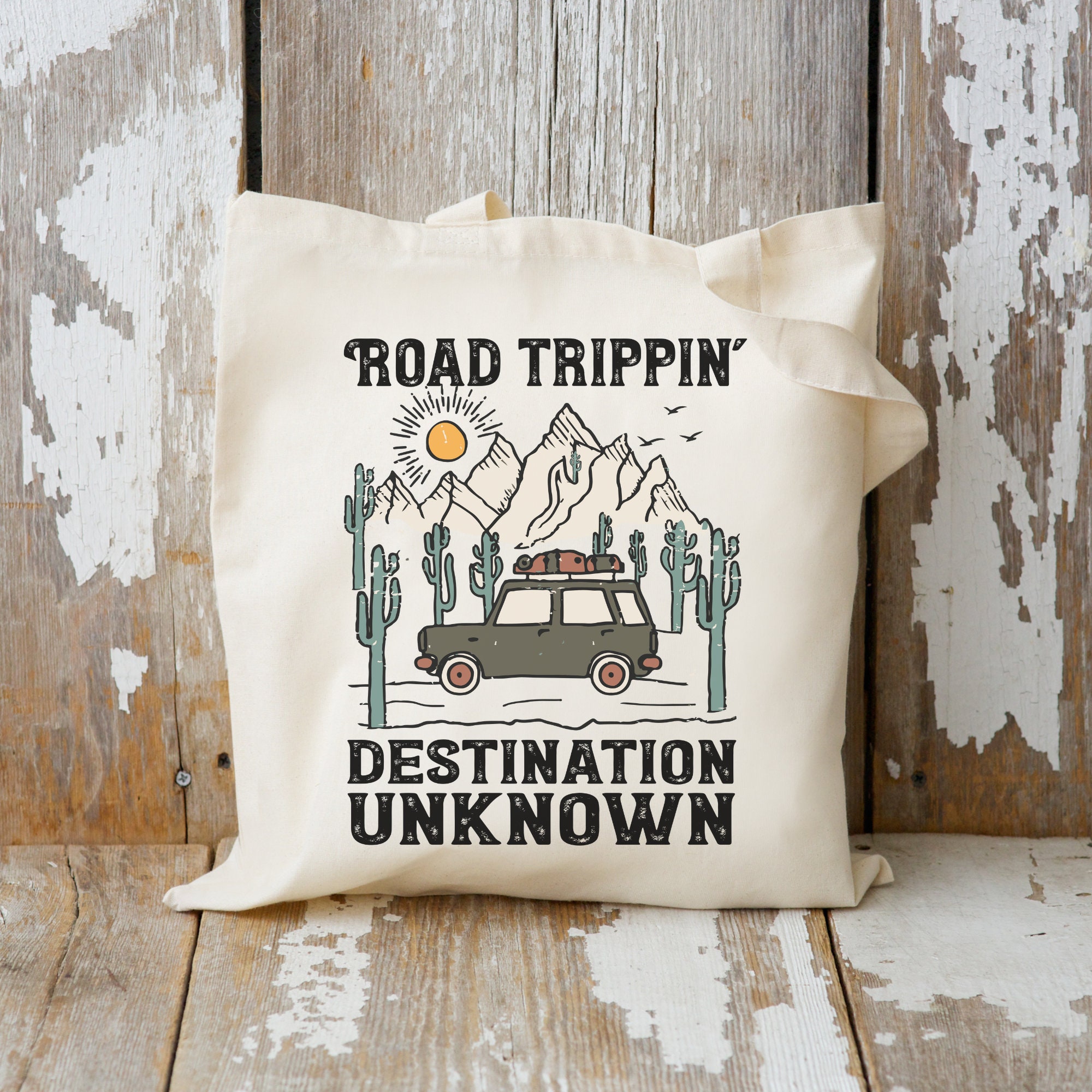 Road Trip Canvas Tote Bag Adventure Road Trip Tote Bag - Etsy