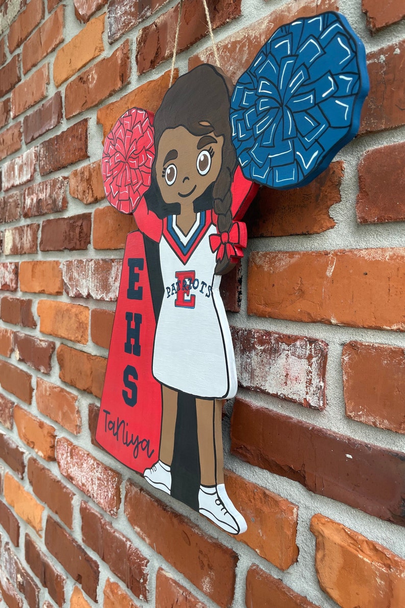 Cheerleader Door Hanger Custom Cheerleader Sign Cheer Camp - Etsy