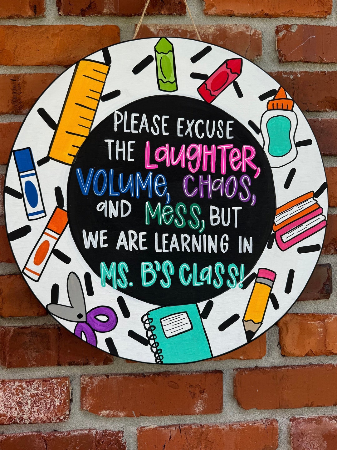 Teacher Door Hanger | Classroom Door Hanger | Custom Teacher Gift ...