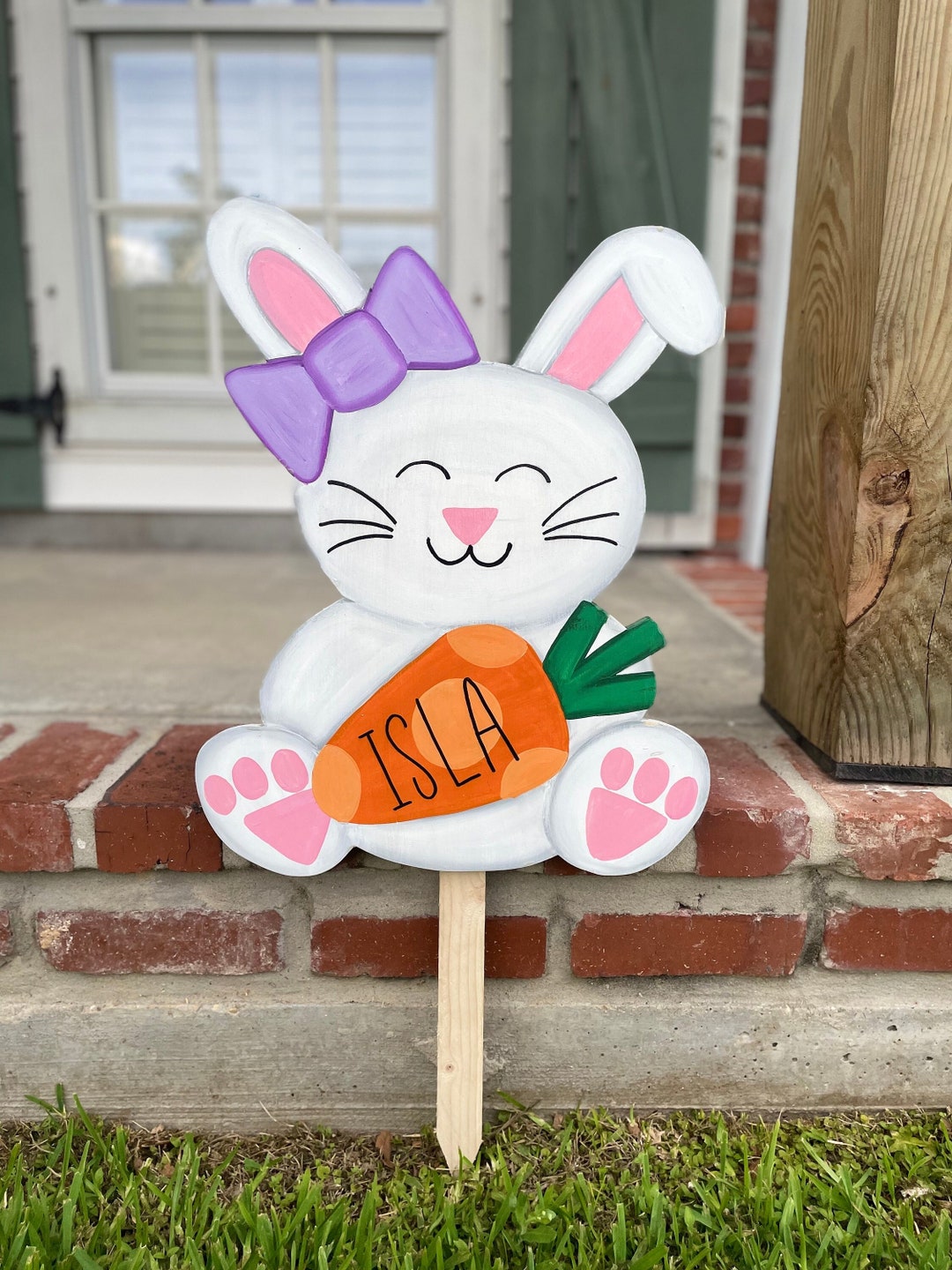 Bunny Lawn and Garden Decor | Outdoor Easter Decor | Custom Easter Gift ...