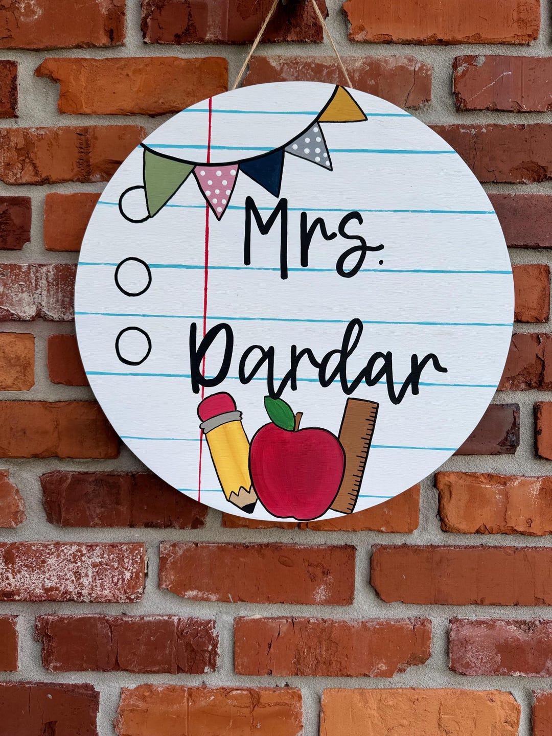 Teacher Door Hanger | Classroom Door Hanger | Custom Teacher Gift ...