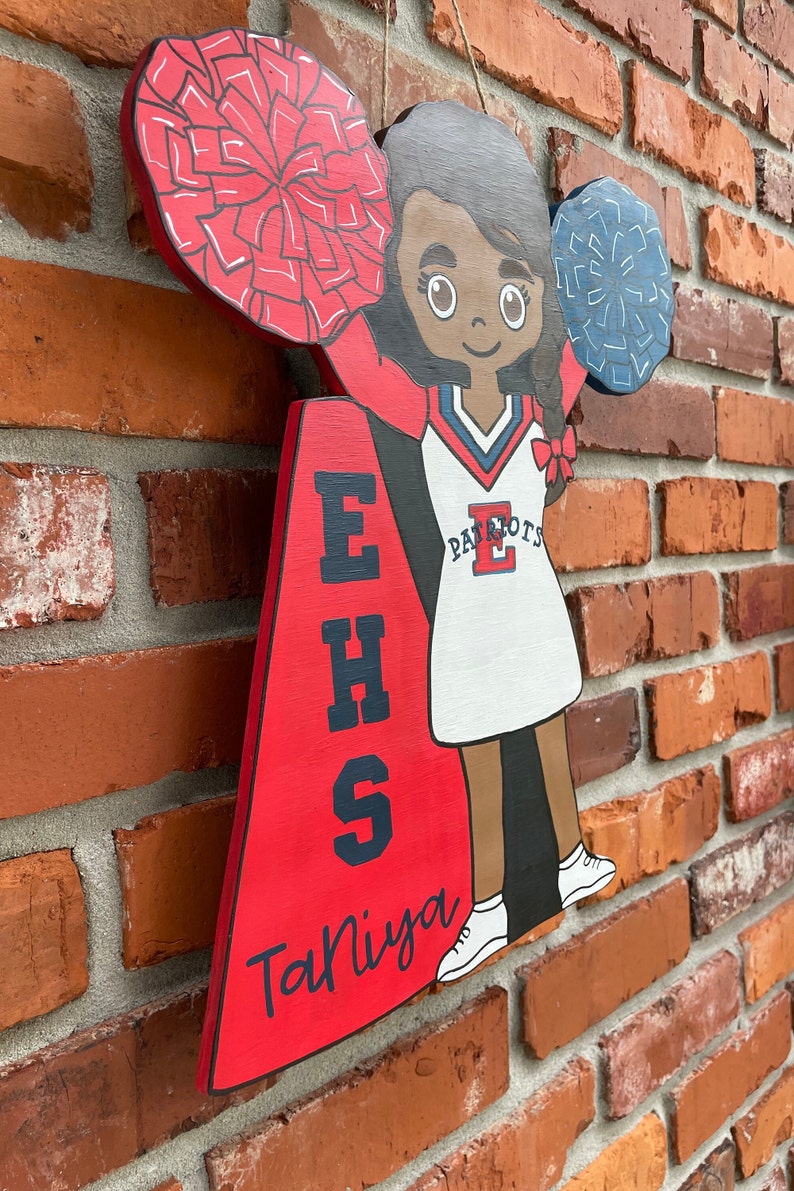 Cheerleader Door Hanger Custom Cheerleader Sign Cheer Camp - Etsy