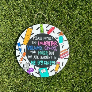 Teacher Door Hanger | Classroom Door Hanger | Custom Teacher Gift ...