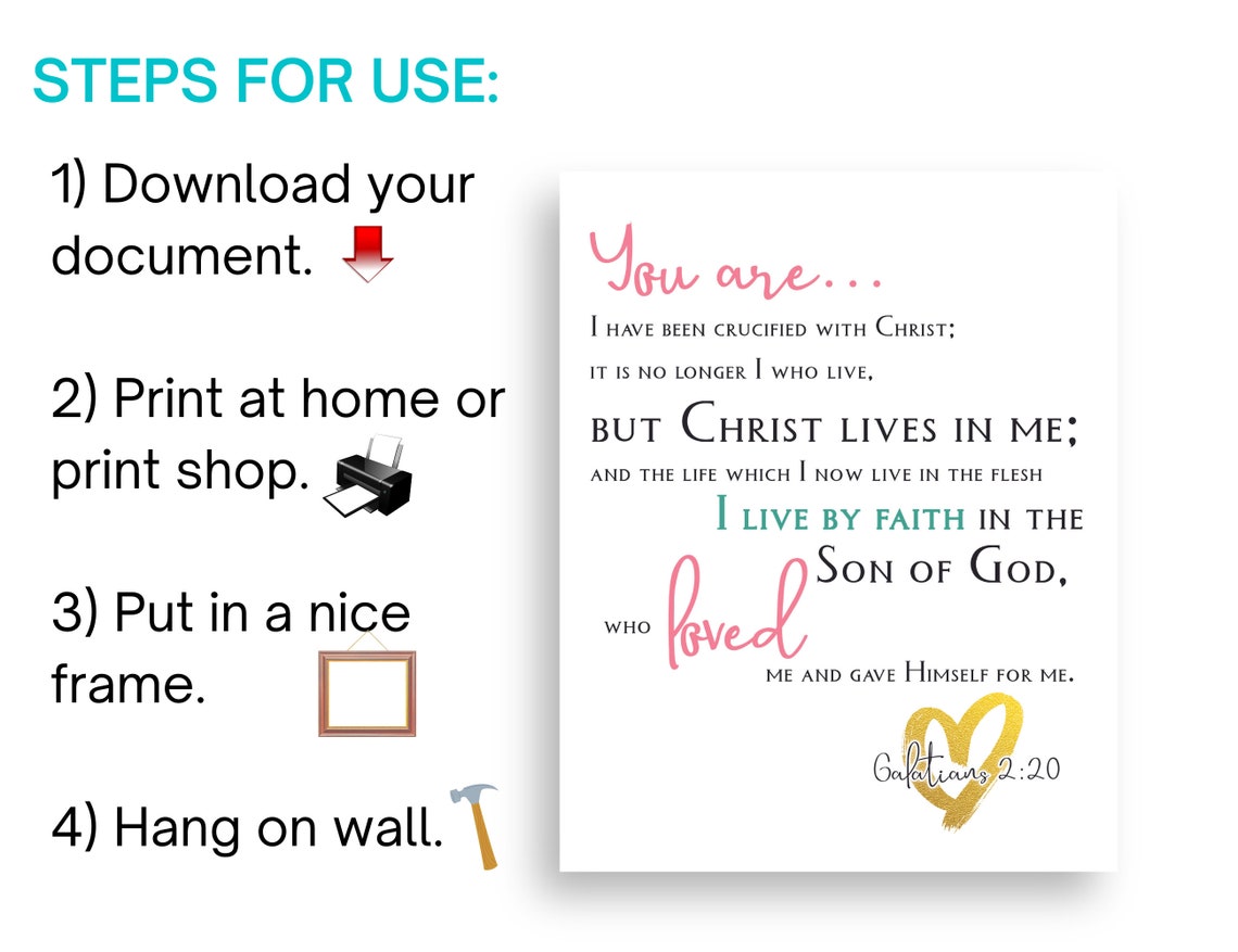 Printable Bible Verse Signs - Etsy