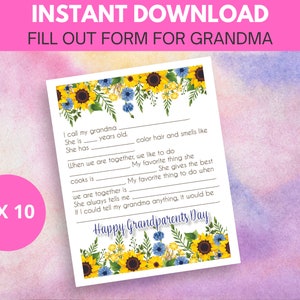 Grandparents Day Printable - Etsy