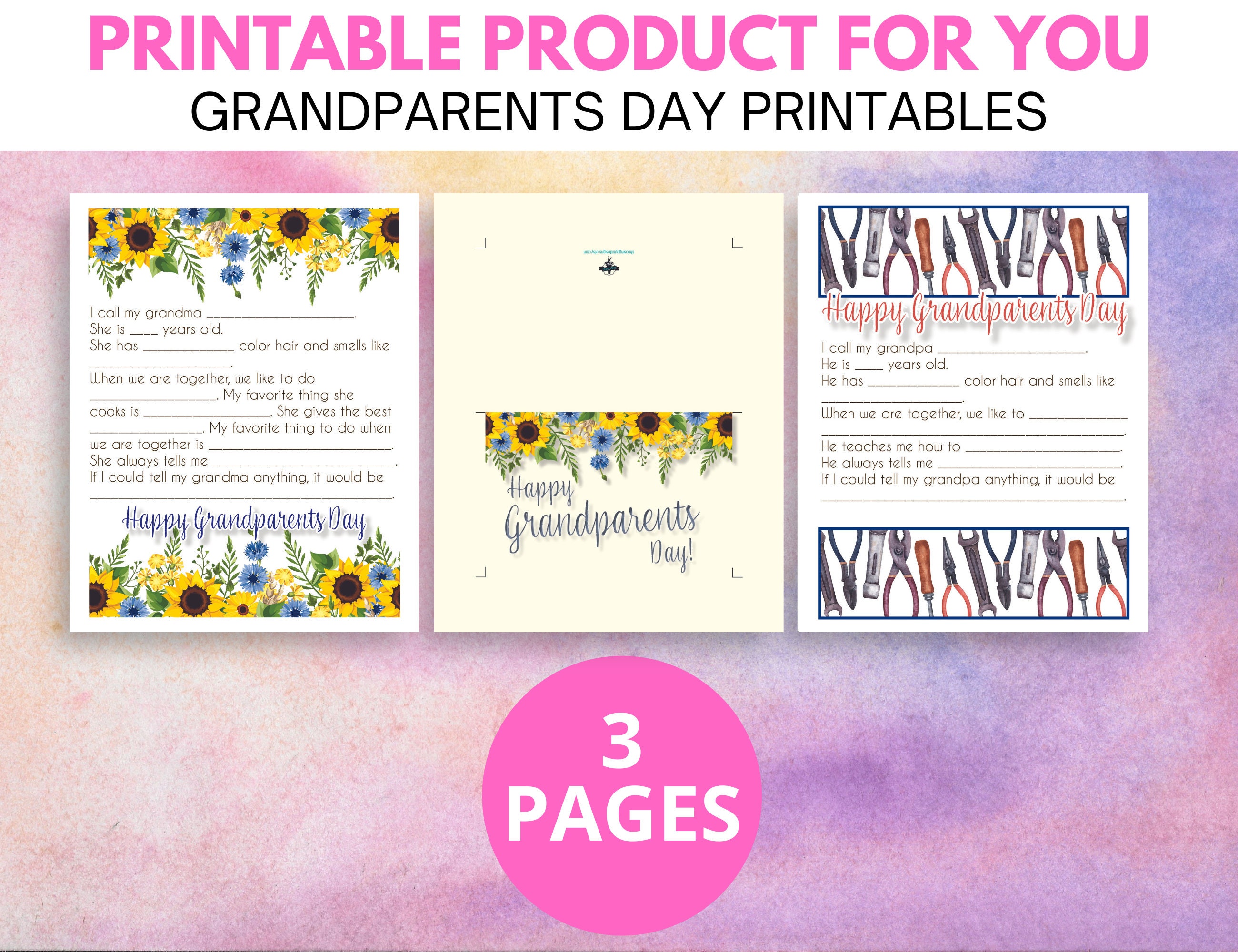 Grandparents Day Printable - Etsy