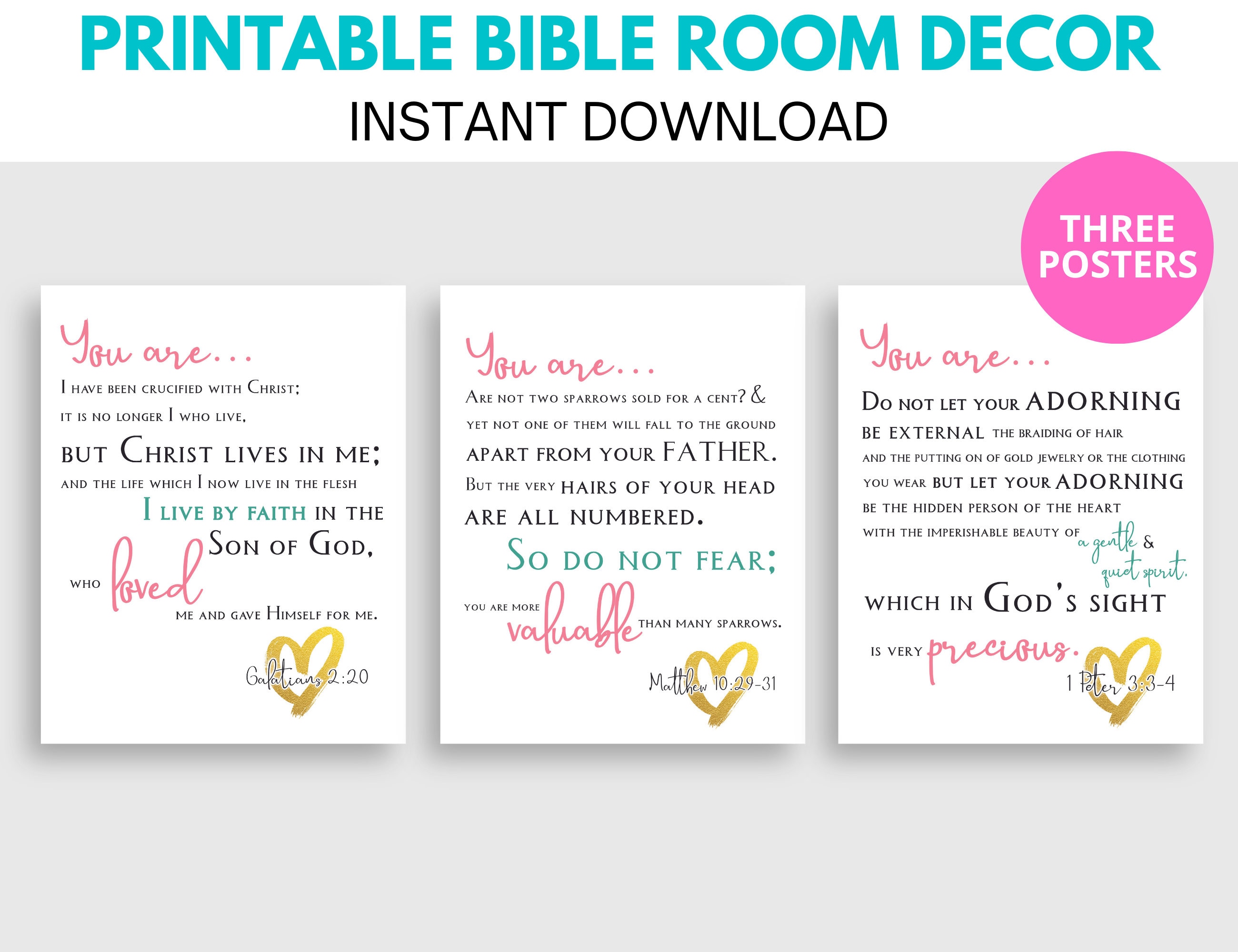 Printable Bible Verse Signs - Etsy