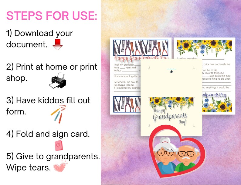 Grandparents Day Printable - Etsy