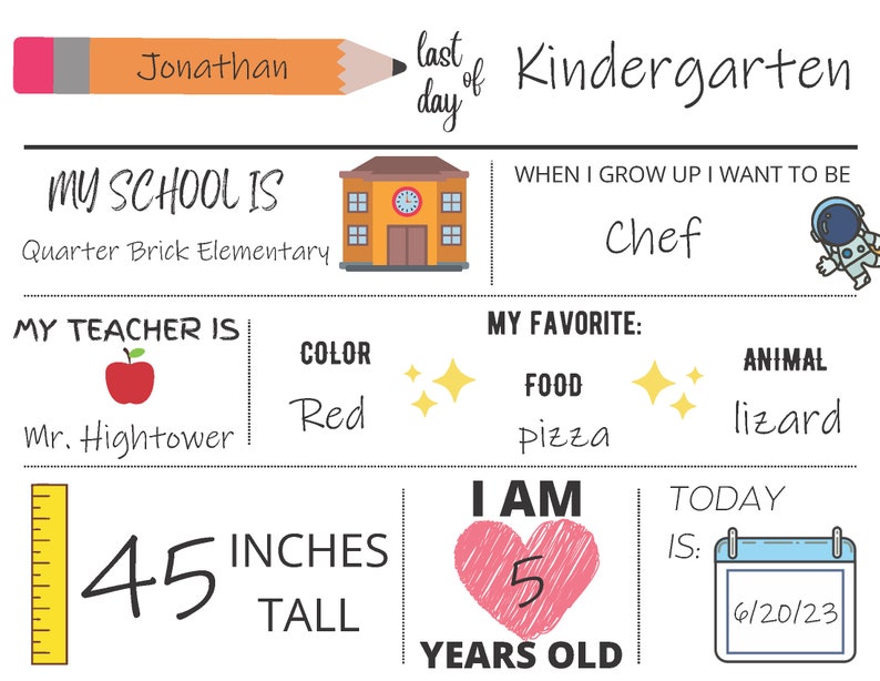 Editable First & Last Day of School Signs Printable for Any Grade ...