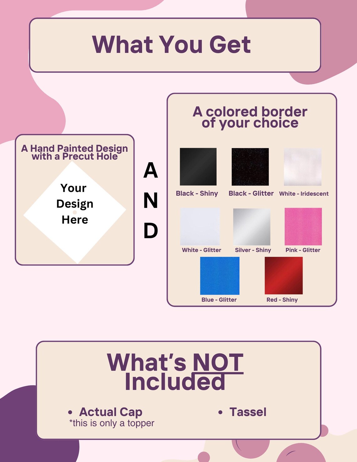 Holy Cow I Graduated - Hand-painted Grad Cap Topper – Stand Out at ...