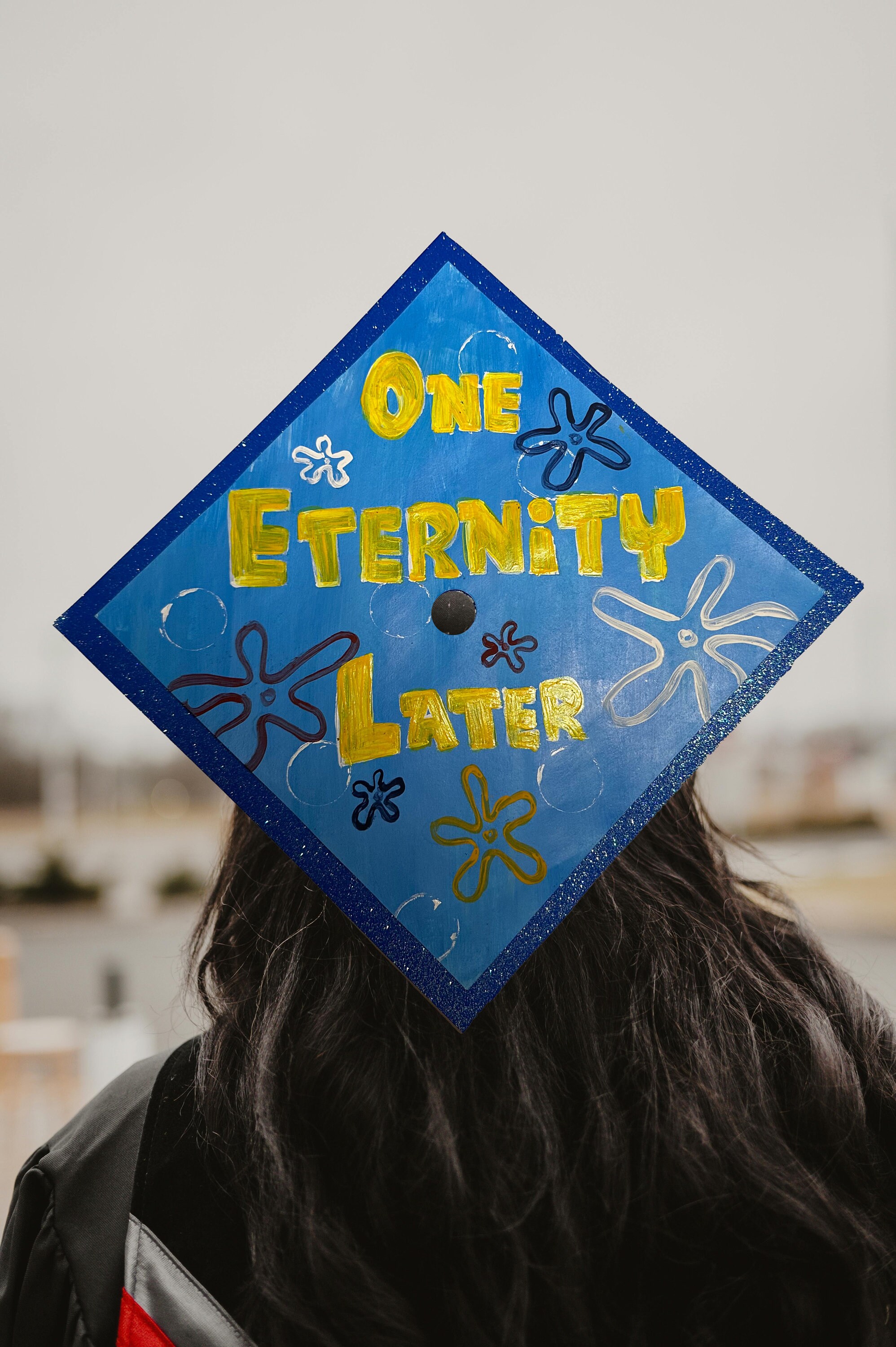 One Eternity Later Hand-painted Grad Cap Topper Stand Out at Graduation ...
