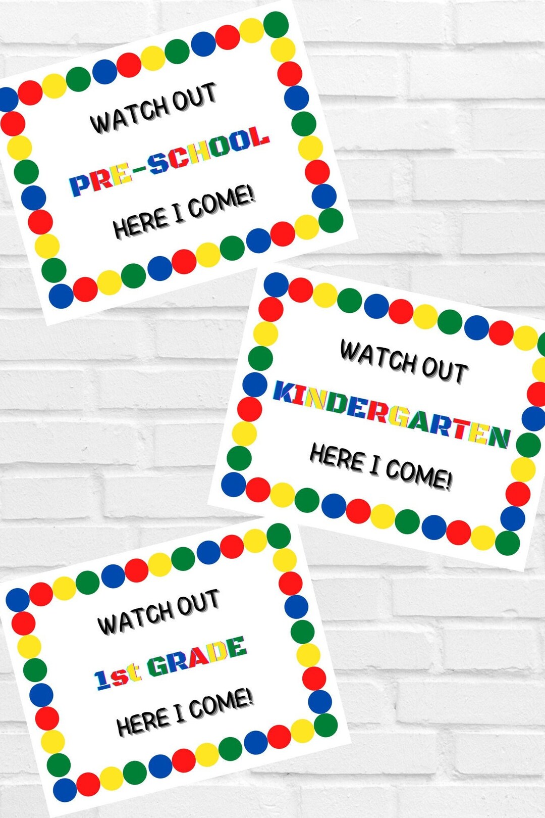 Watch Out Pre-k Here I Come - Printable First & Last Day of School Sign ...