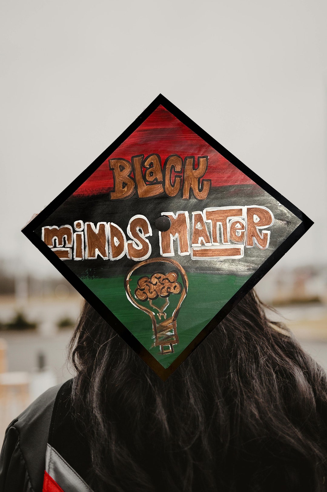 Black Minds Matter - Hand-painted Grad Cap Topper – Stand Out at ...