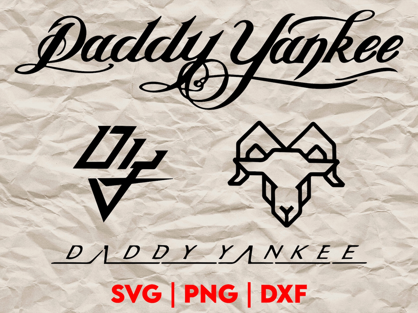 Daddy Yankee SVG 4 diseños Svg Png Dxf Cricut Silueta - Etsy España