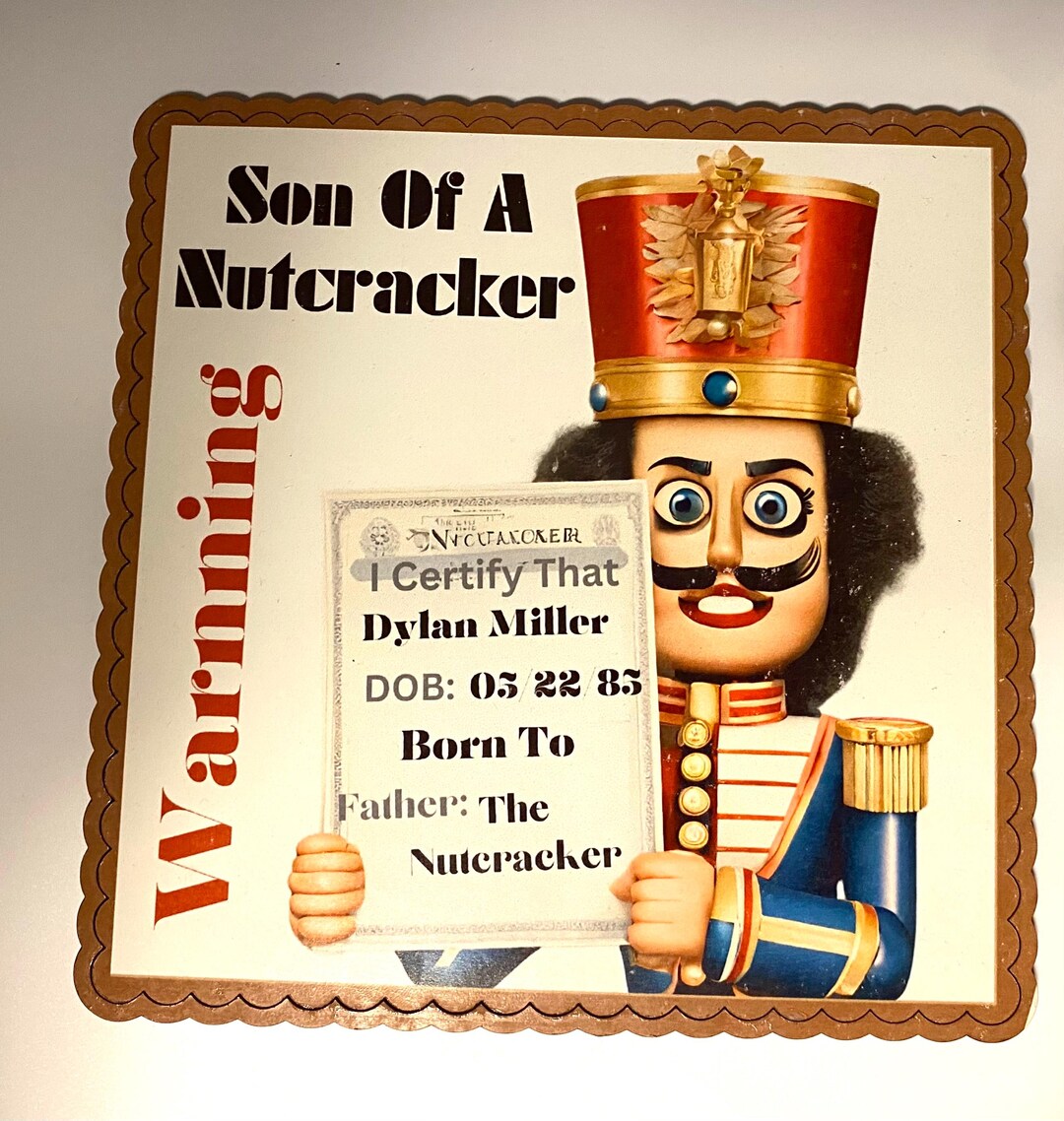 Funny the Nutcracker Desk Top Sign With Stand, Home or Office Sign, MDF ...