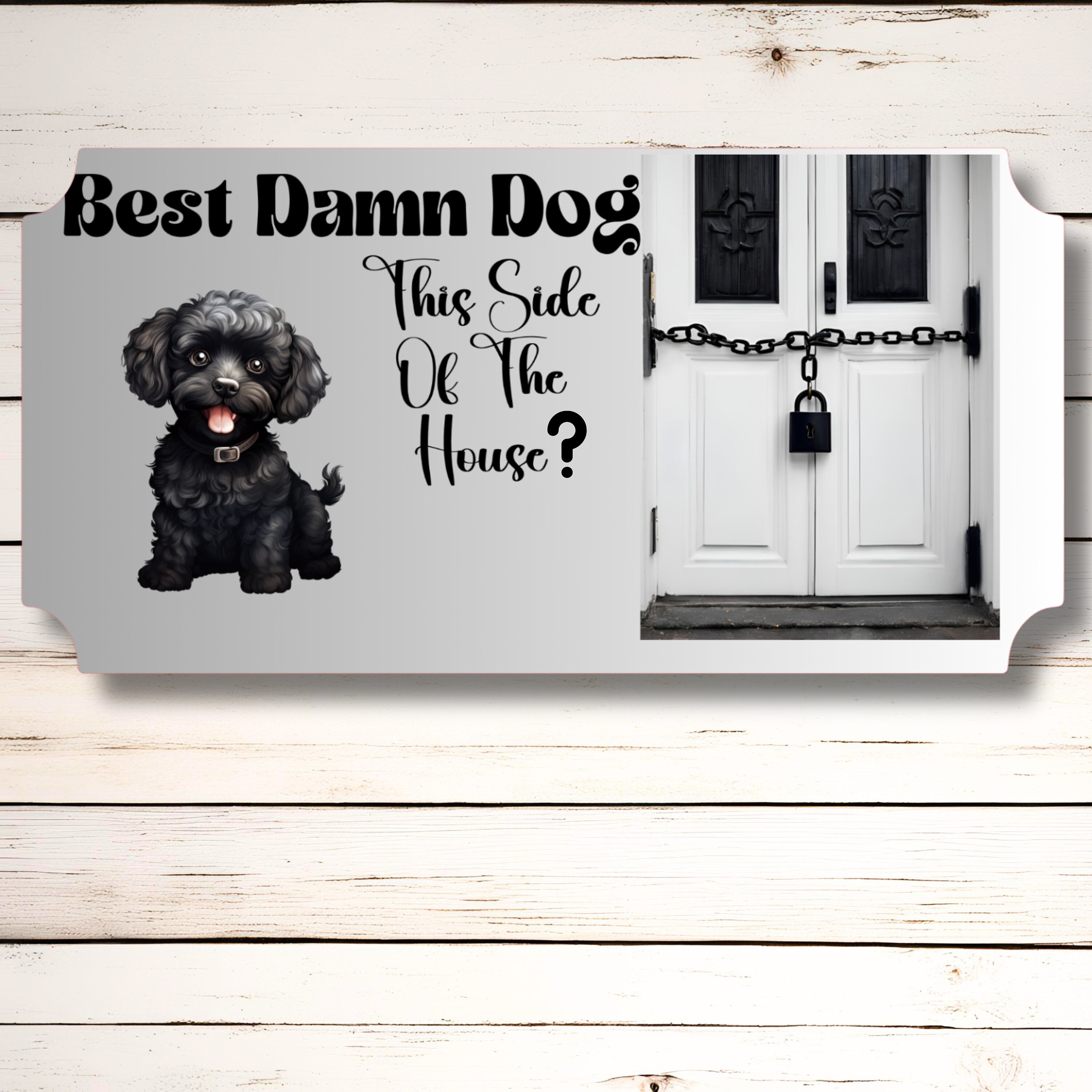 Black Poodle Dog Themed Key Wall Rack Holder Organizer 10x5 Sublimated ...