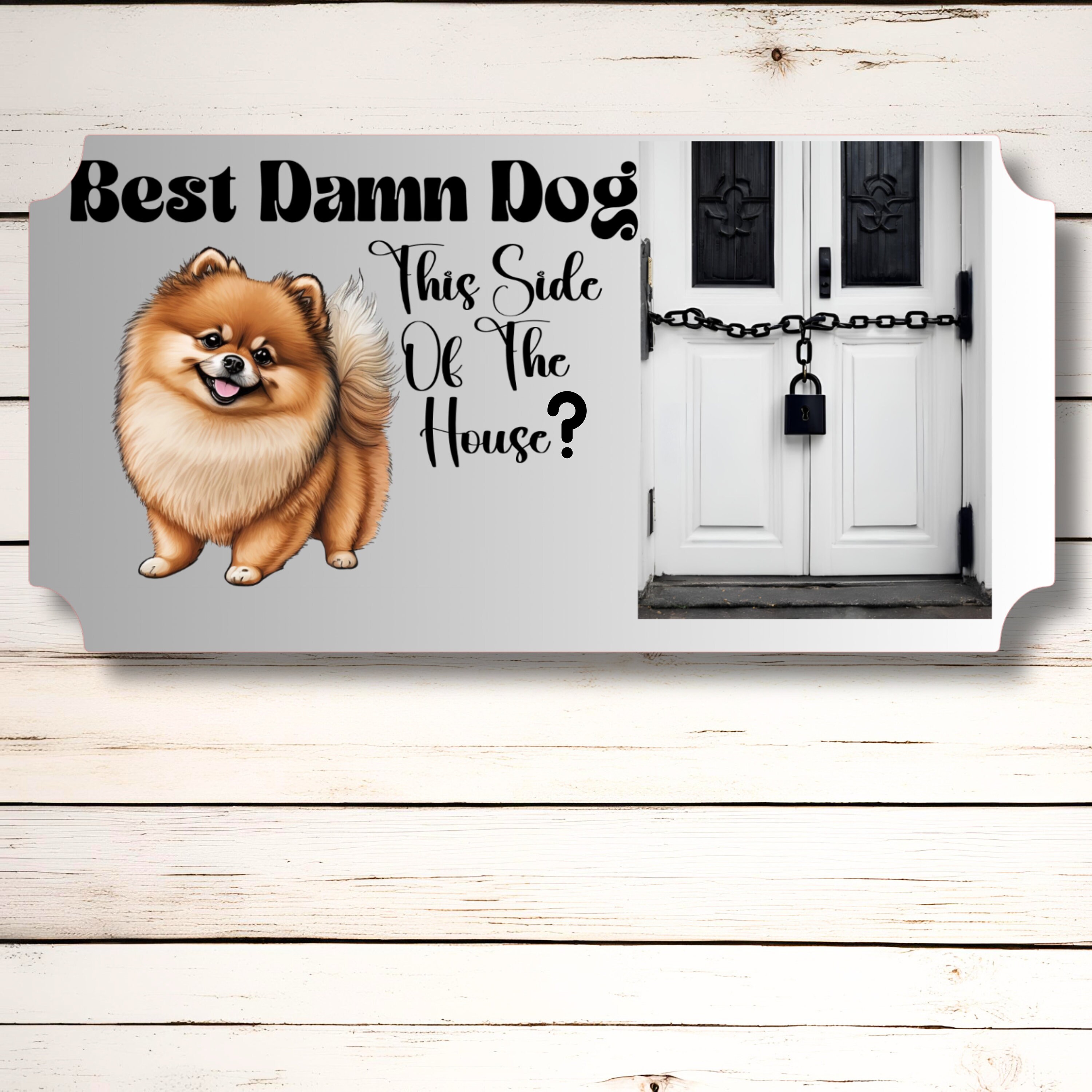 Pomeranian Dog Themed Key Wall Rack Holder Organizer 10"x5" Sublimated ...