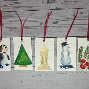 Homemade Watercolor Christmas Gift Tags | Hand Painted Holiday Gift ...
