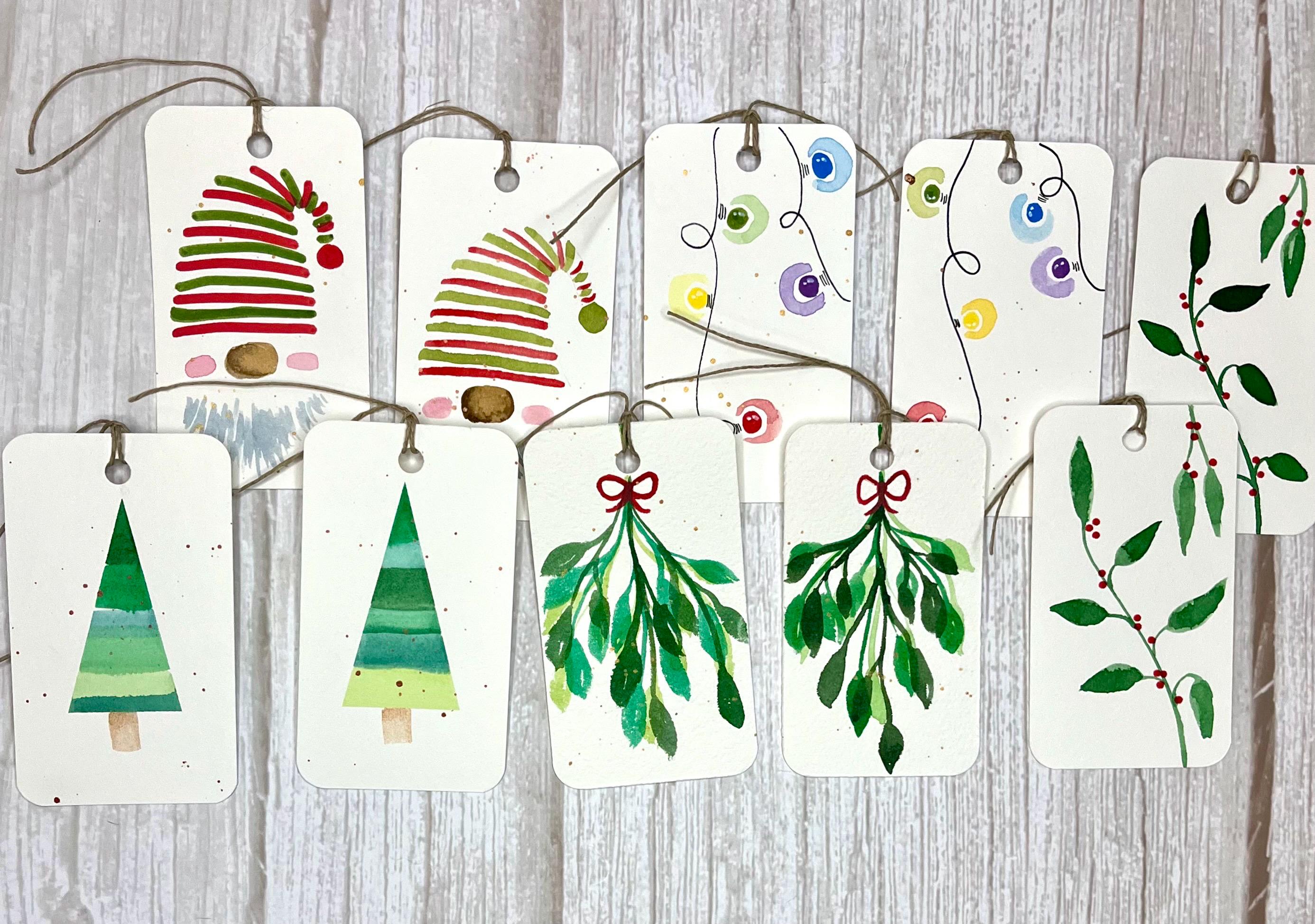 Cozy Christmas Gift Tags | Original Watercolor Christmas Gift Tags ...