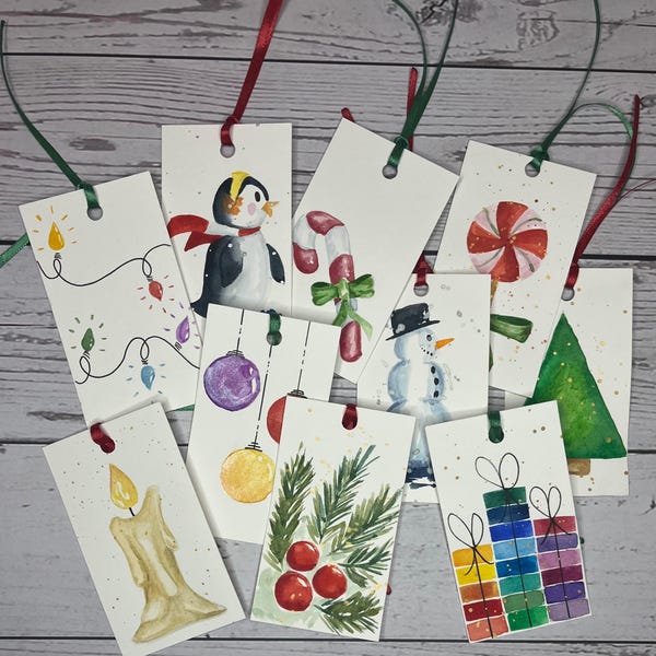 Hand Painted Tags - Etsy