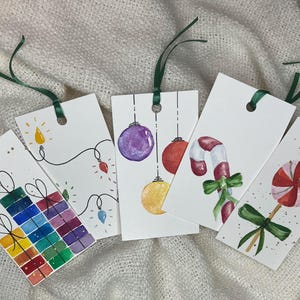 Homemade Watercolor Christmas Gift Tags | Hand Painted Holiday Gift ...