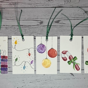 Homemade Watercolor Christmas Gift Tags | Hand Painted Holiday Gift ...